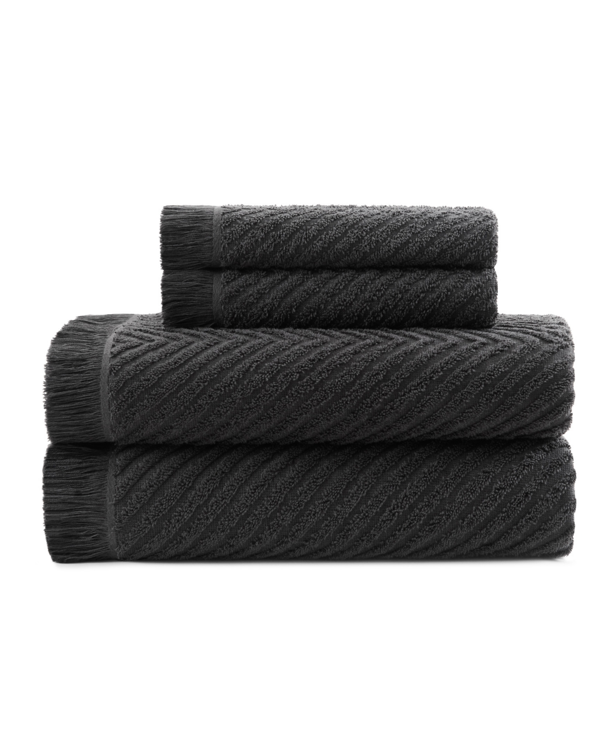 Click here for Dkny Pure Herringbone Cotton 4-Pc. Towel Set - Bla... prices