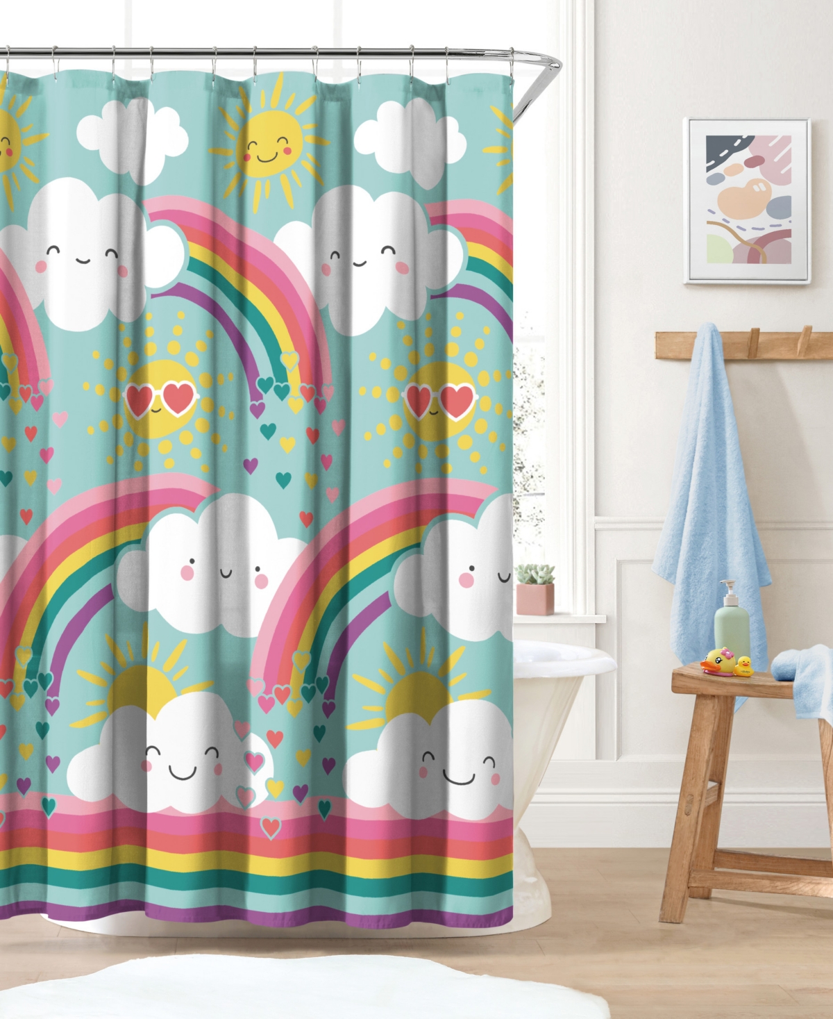 Click here for Dream Factory Rainbow Flare Shower Curtain  72 x 7... prices