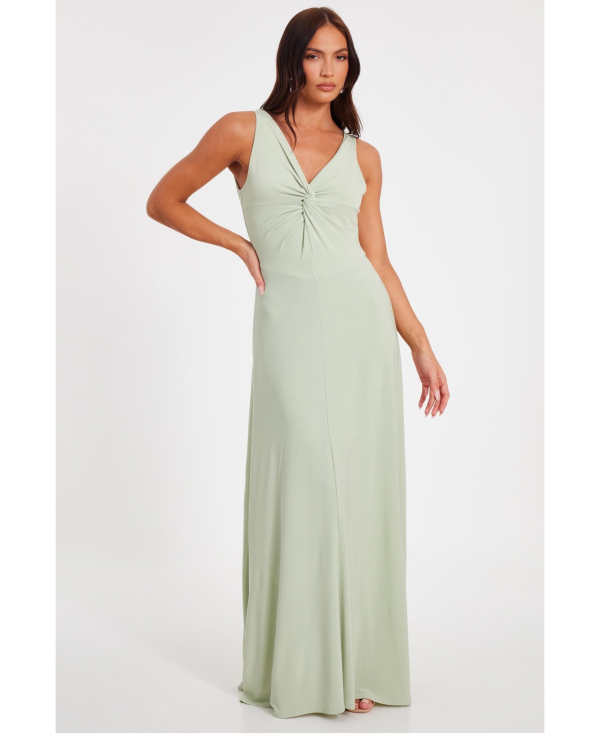Click here for Quiz Womens Reversible Ity Cowl Maxi Dress - Sage prices