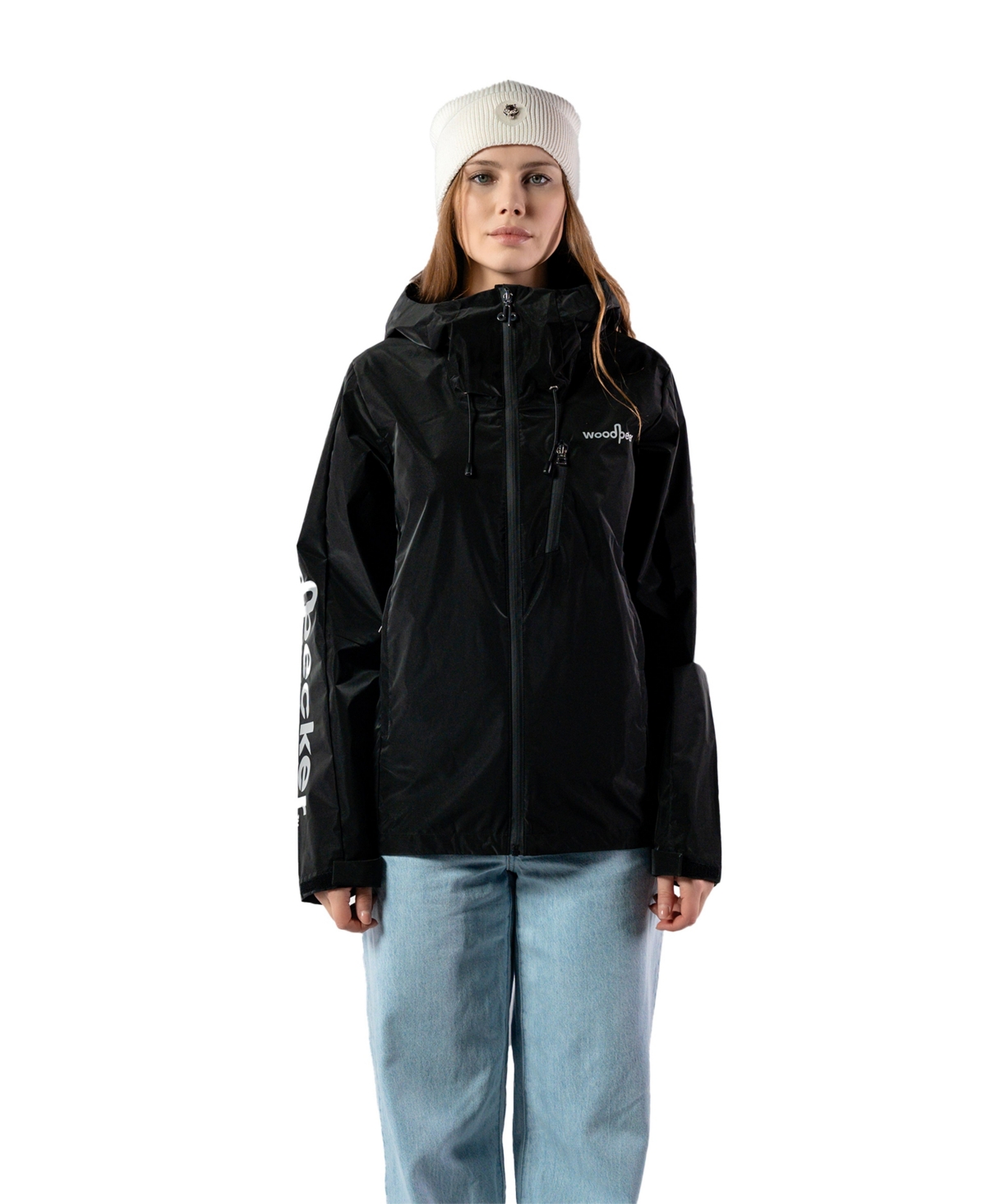 Click here for Woodpecker Womens Wind Shell Jacket - Black diamon... prices