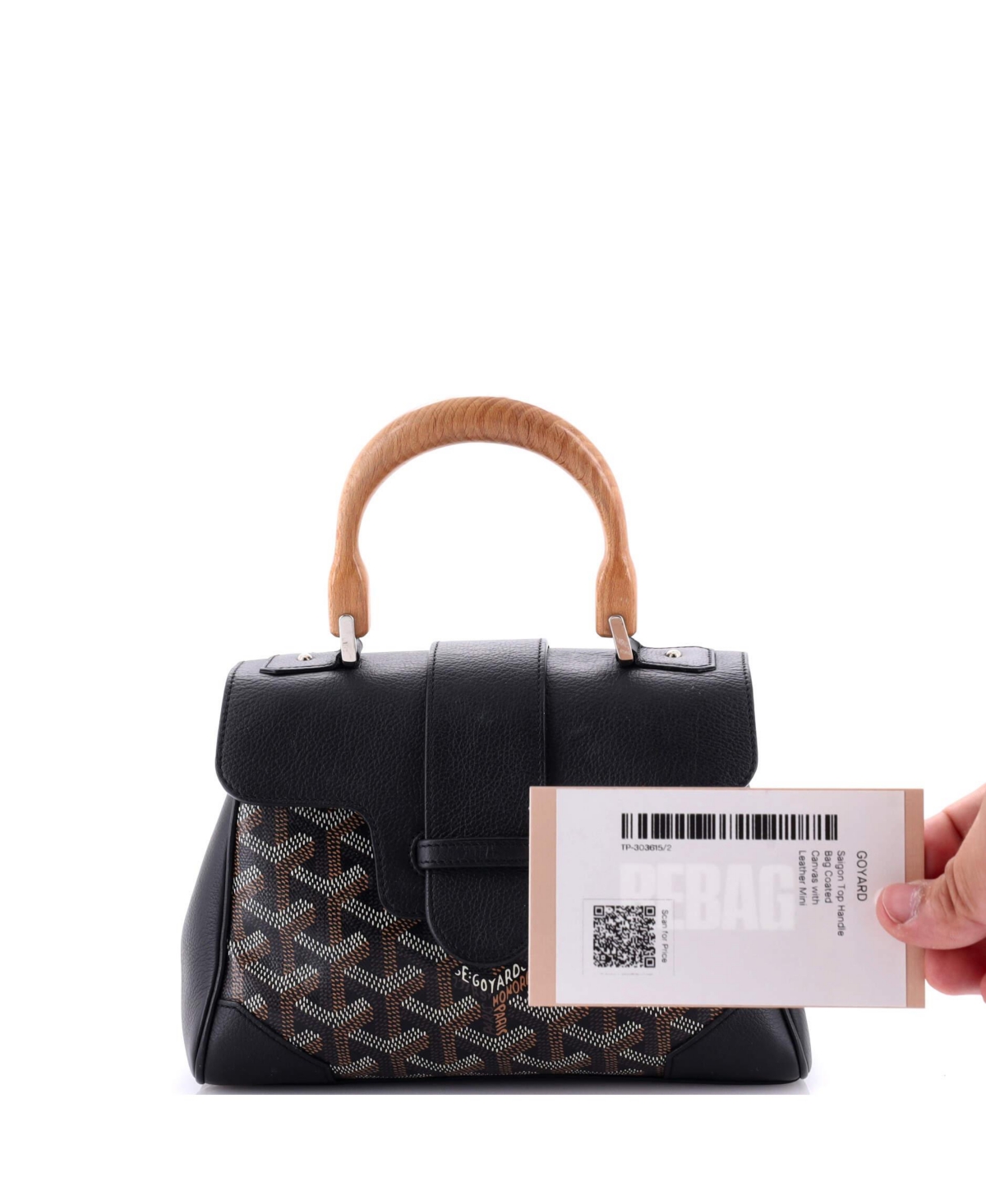 Click here for Pre-Owned Goyard Mini Saigon Top Handle Bag Coated... prices
