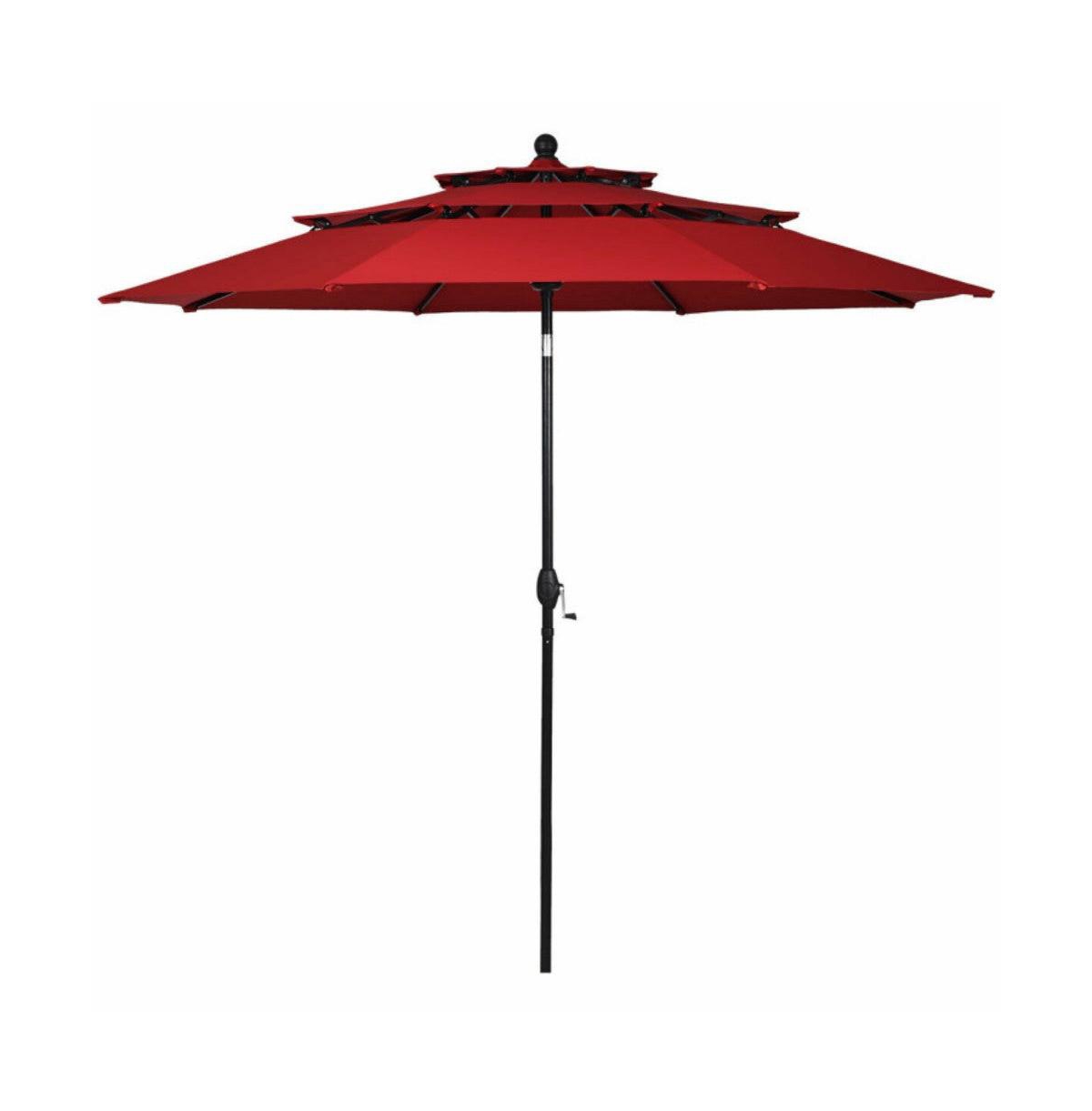 Click here for 10 Feet 3 Tier Outdoor Patio Umbrella with Double... prices