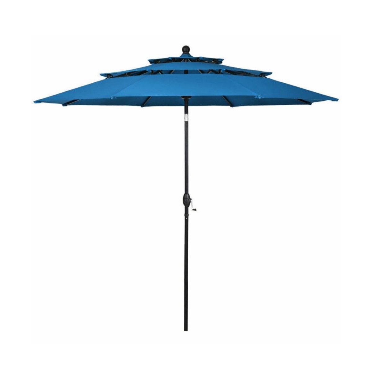 Click here for 10 Feet 3 Tier Outdoor Patio Umbrella with Double... prices