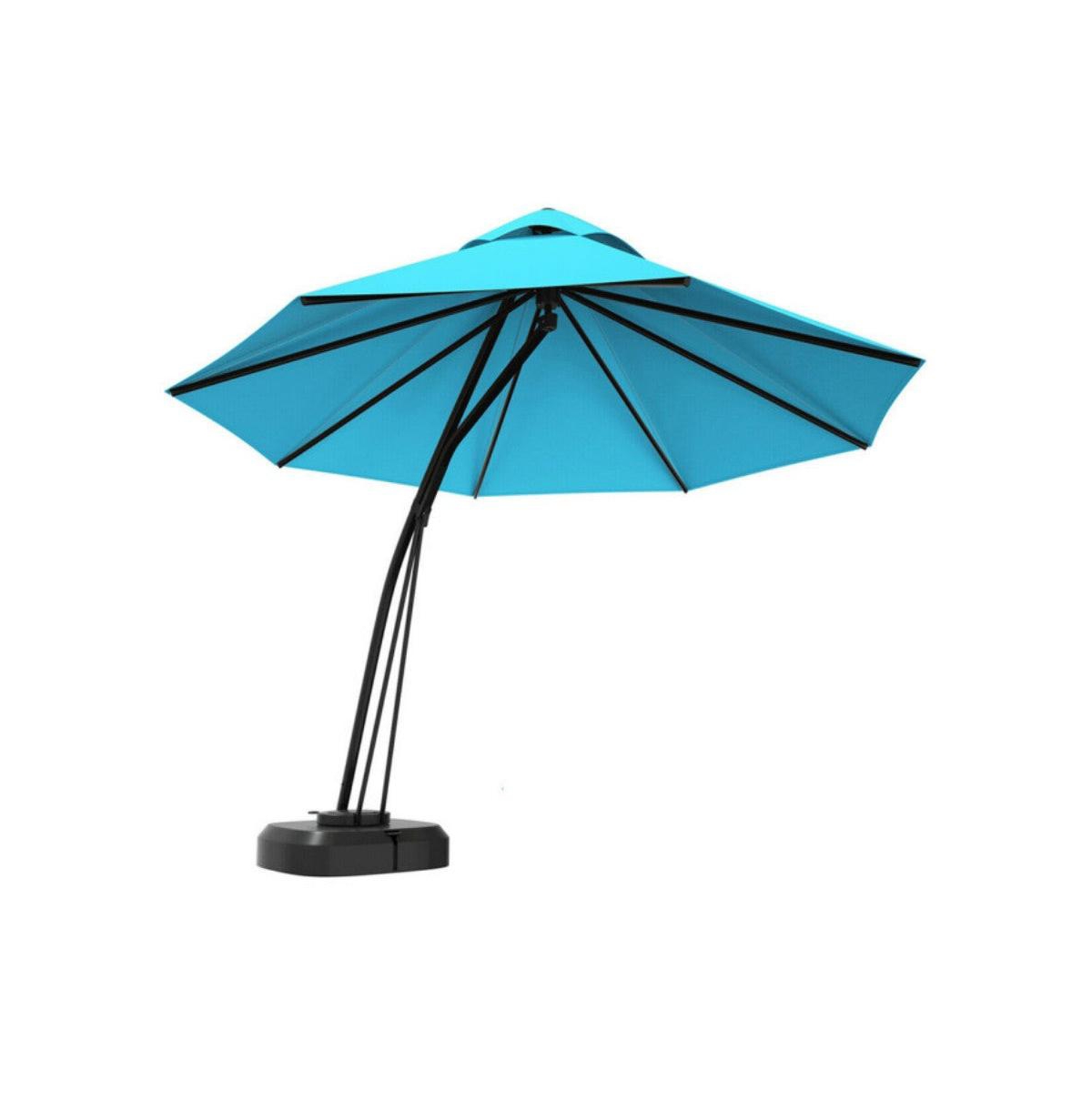 Click here for 11 Feet Outdoor Cantilever Hanging Umbrella with B... prices