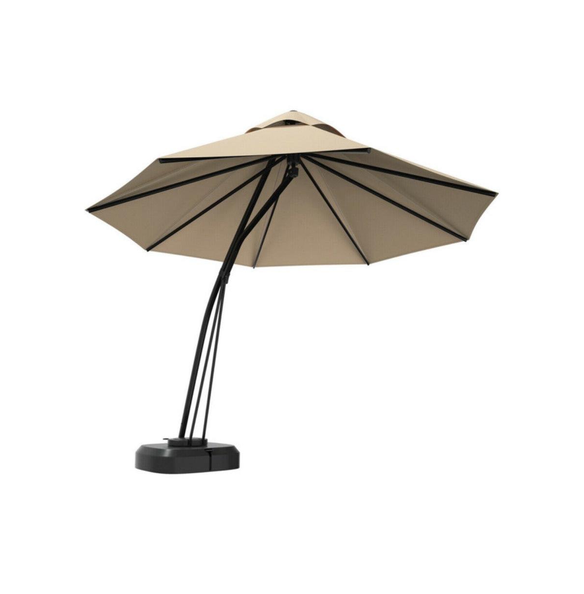 Click here for 11 Feet Outdoor Cantilever Hanging Umbrella with B... prices