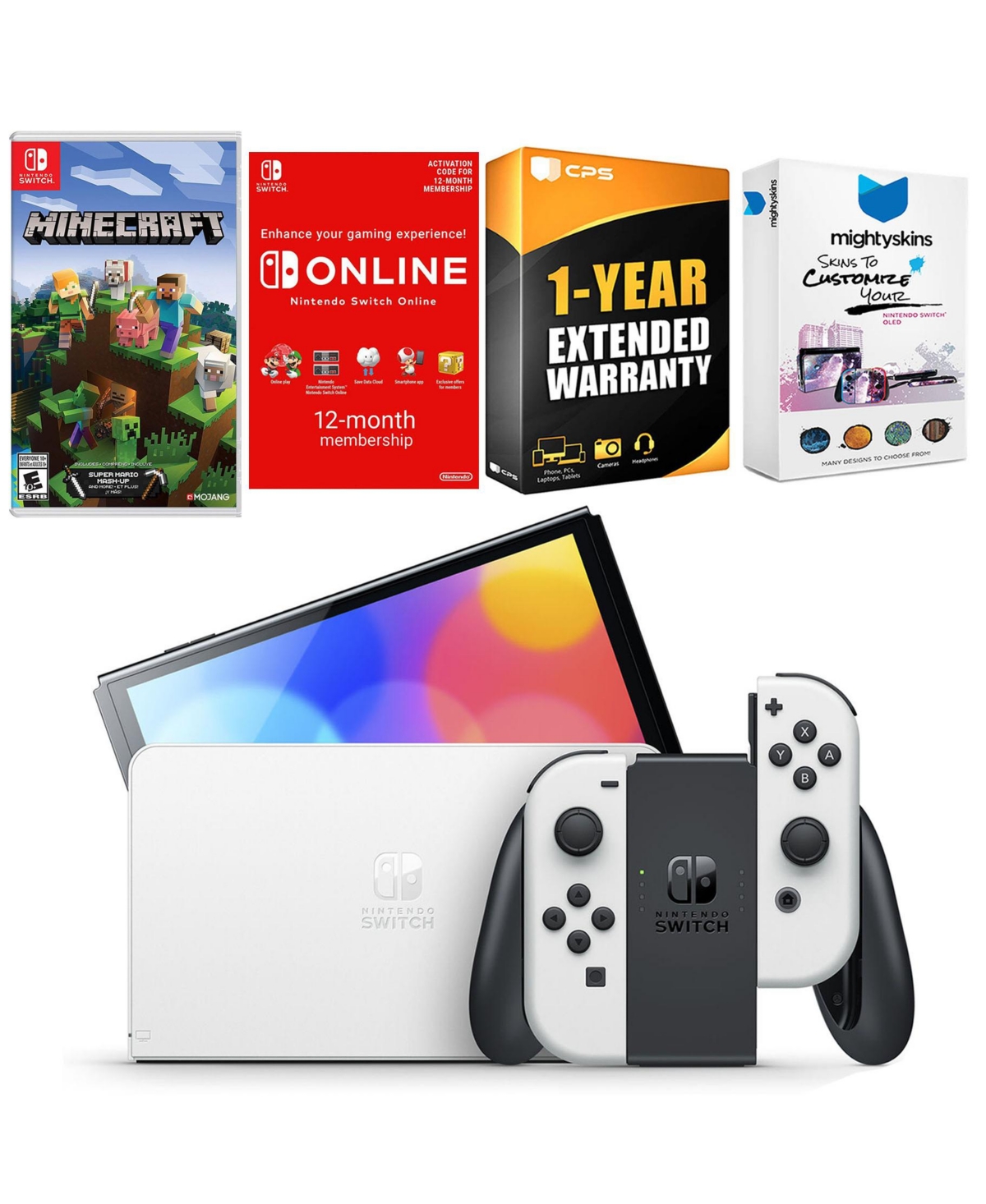 Click here for Nintendo Switch White Oled Console with Minecraft:... prices