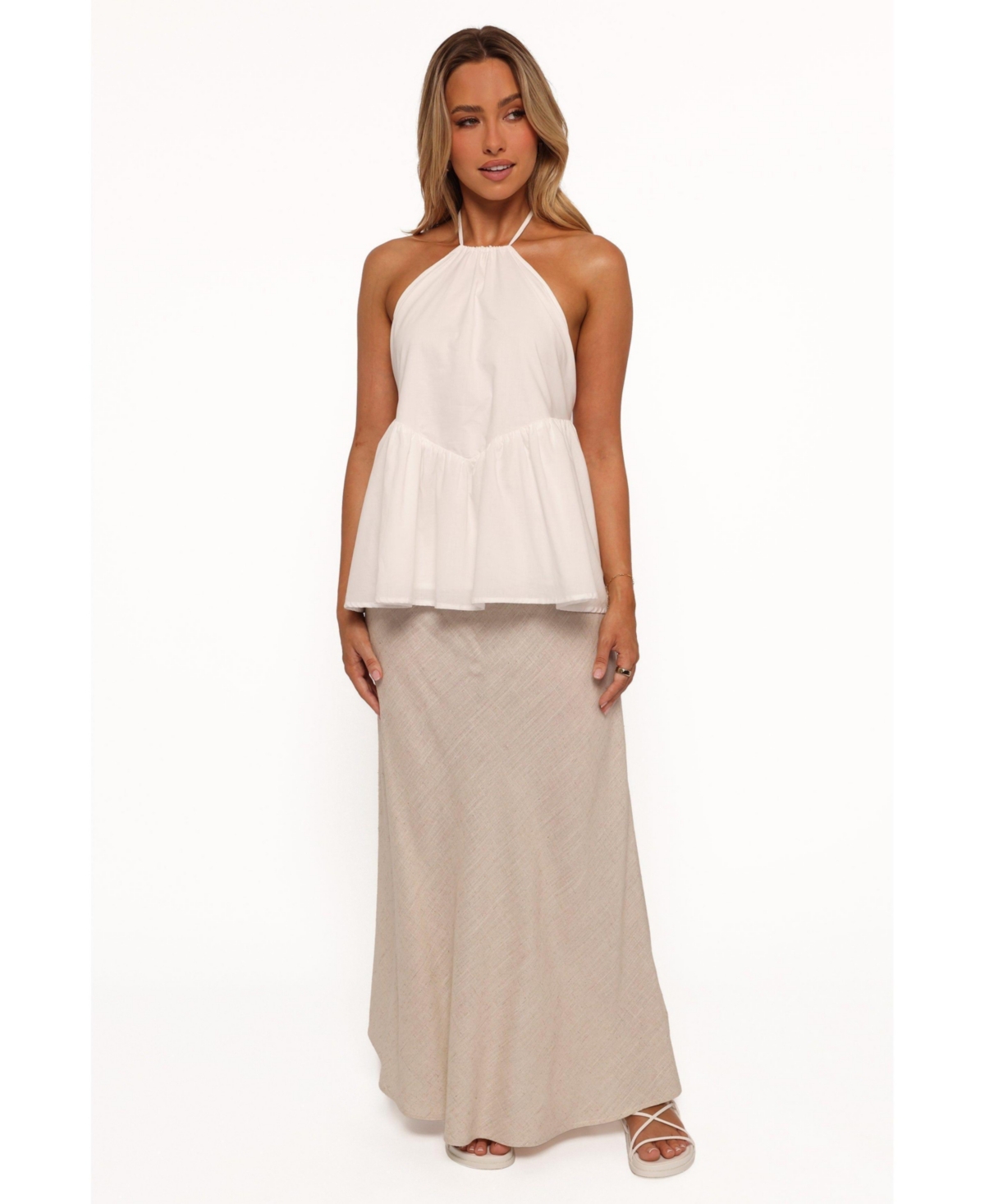 Click here for Petal and Pup Womens Vanessa Halterneck Top - Whit... prices