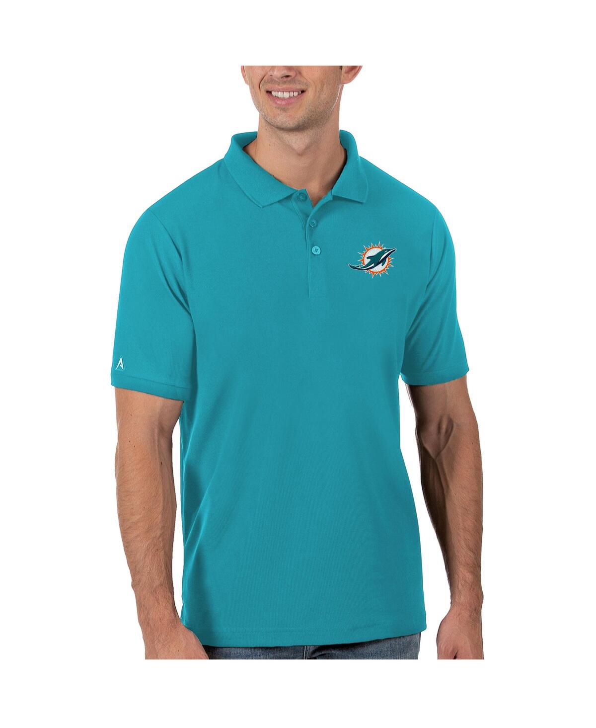 Click here for Antigua Mens Aqua Miami Dolphins Legacy Pique Polo... prices