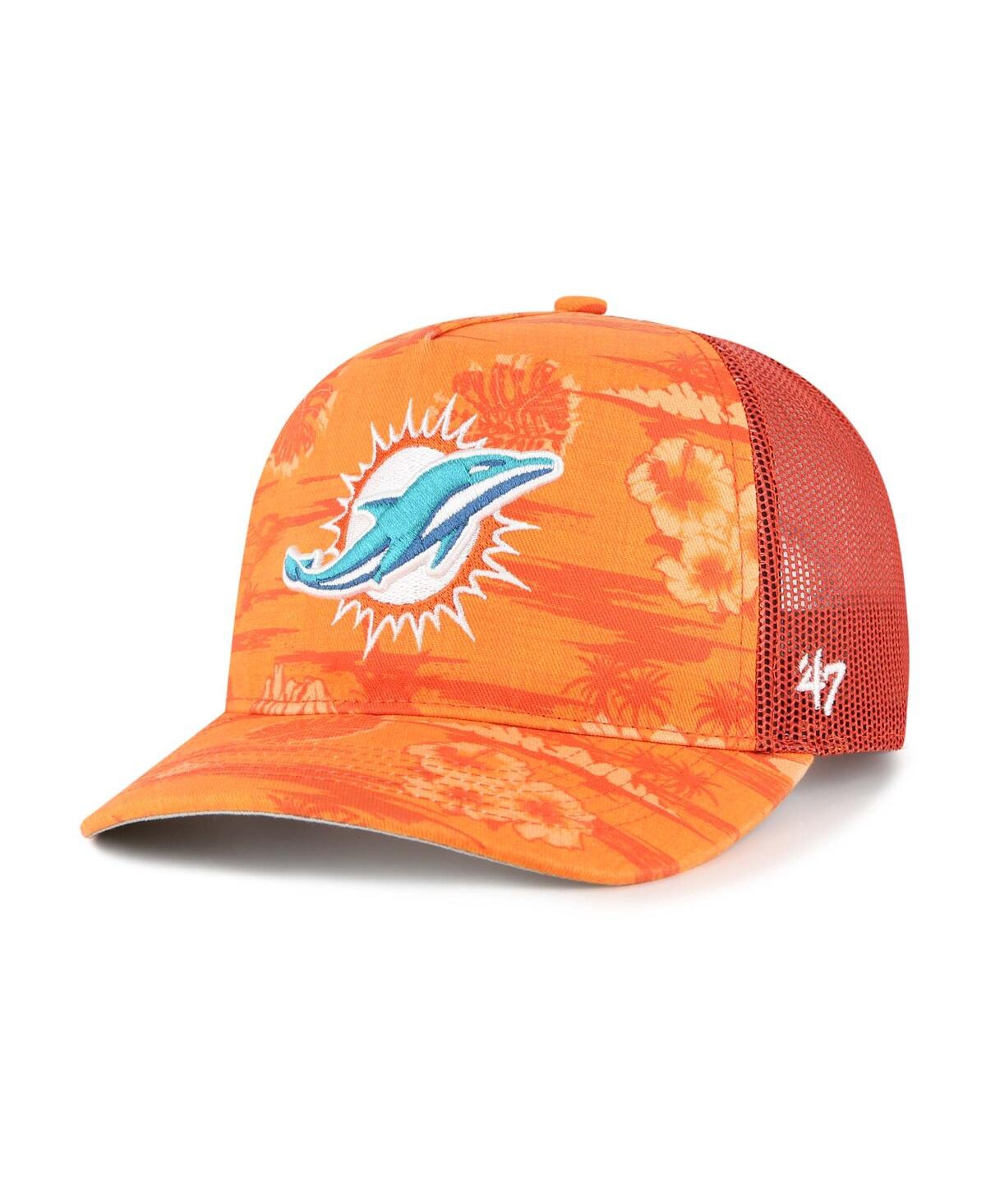 Click here for 47 Brand Mens Orange Miami Dolphins Fiji Trucker A... prices