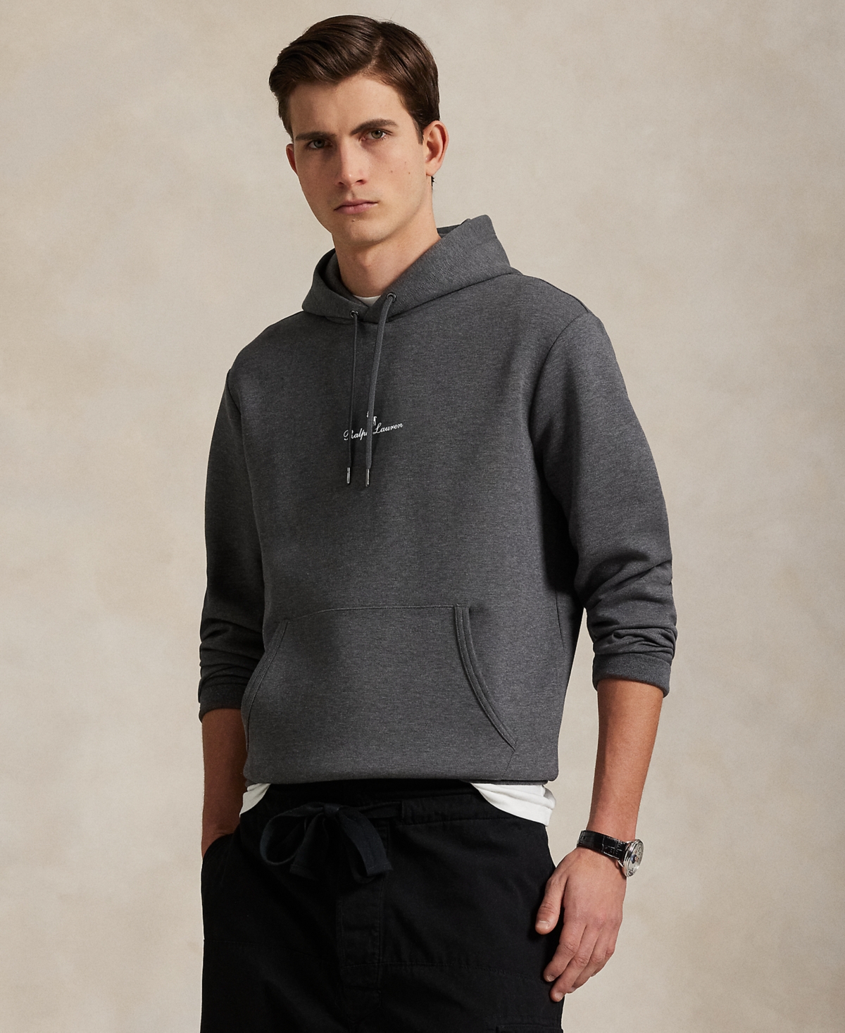 Click here for Polo Ralph Lauren Mens Logo Double-Knit Hoodie - B... prices