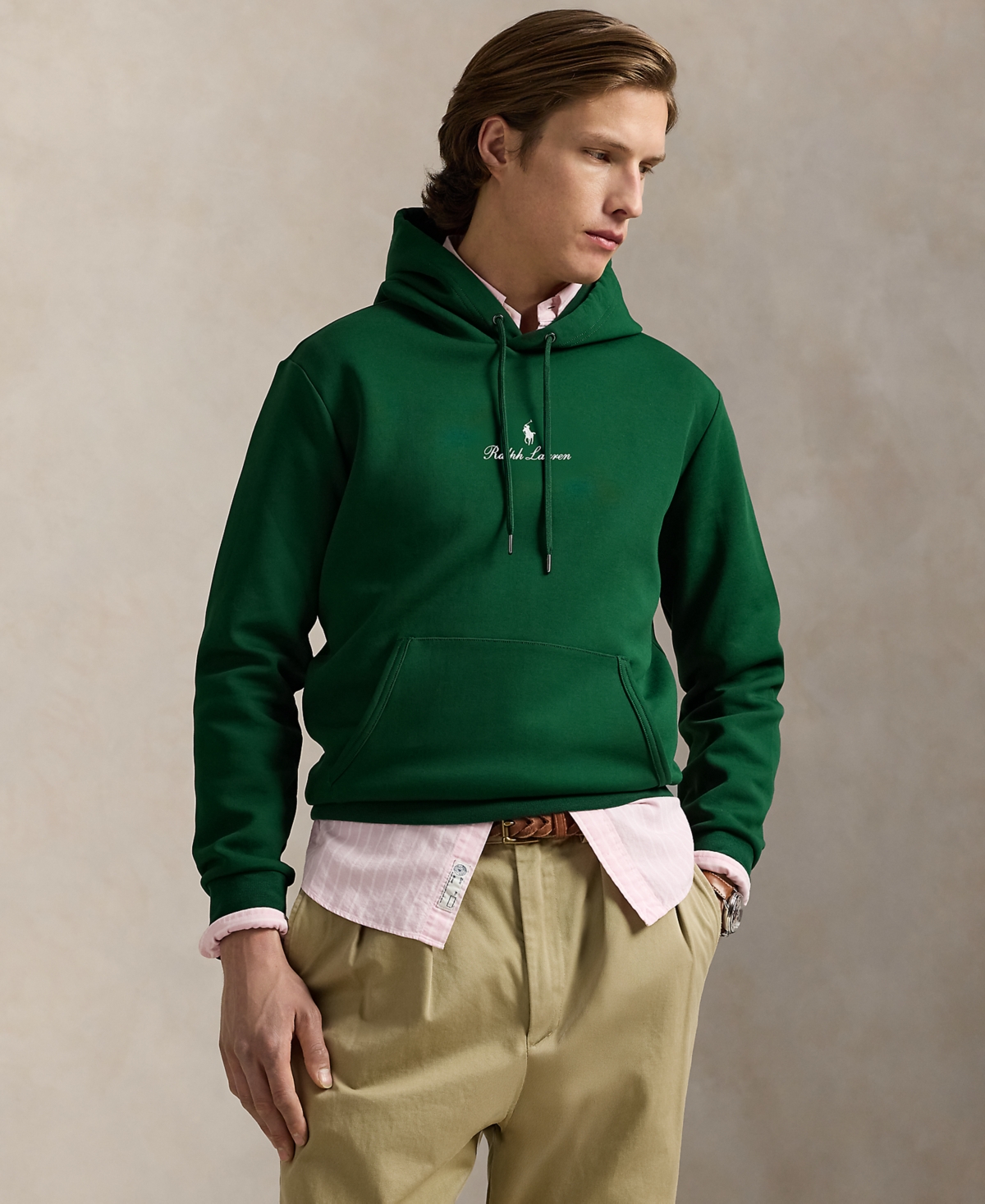 Click here for Polo Ralph Lauren Mens Logo Double-Knit Hoodie - V... prices