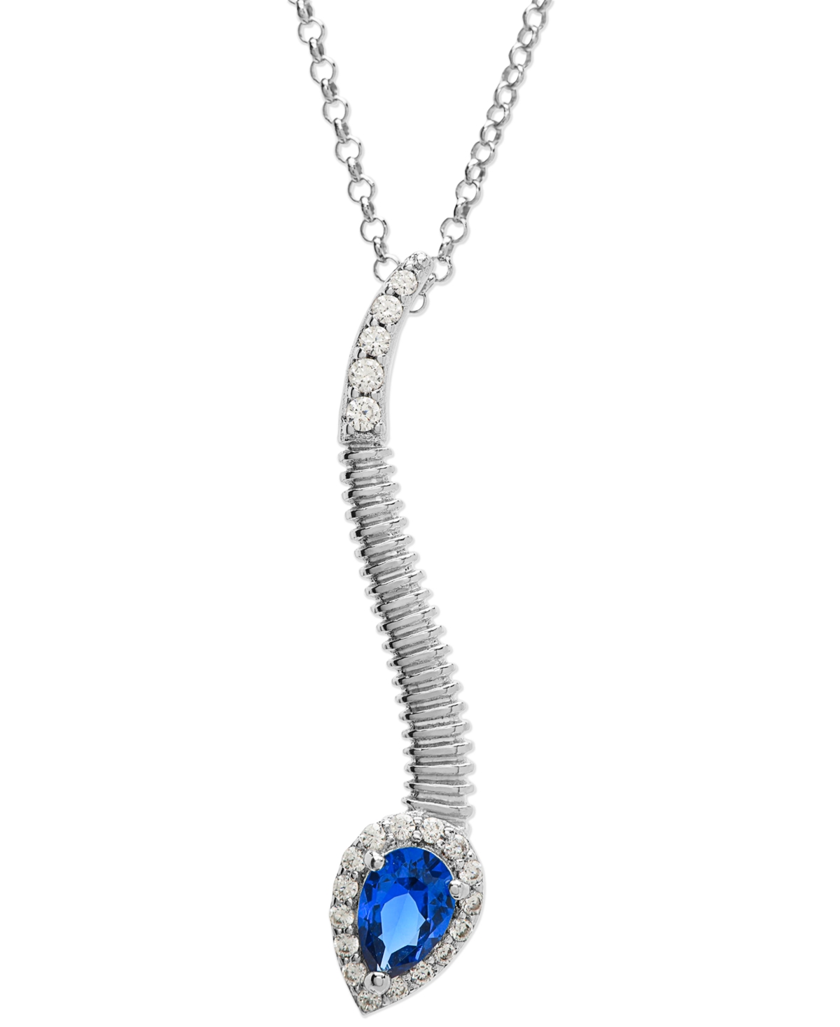 Click here for Blue Spinel (1/4 ct. t.w.) & Lab Grown White Sapph... prices
