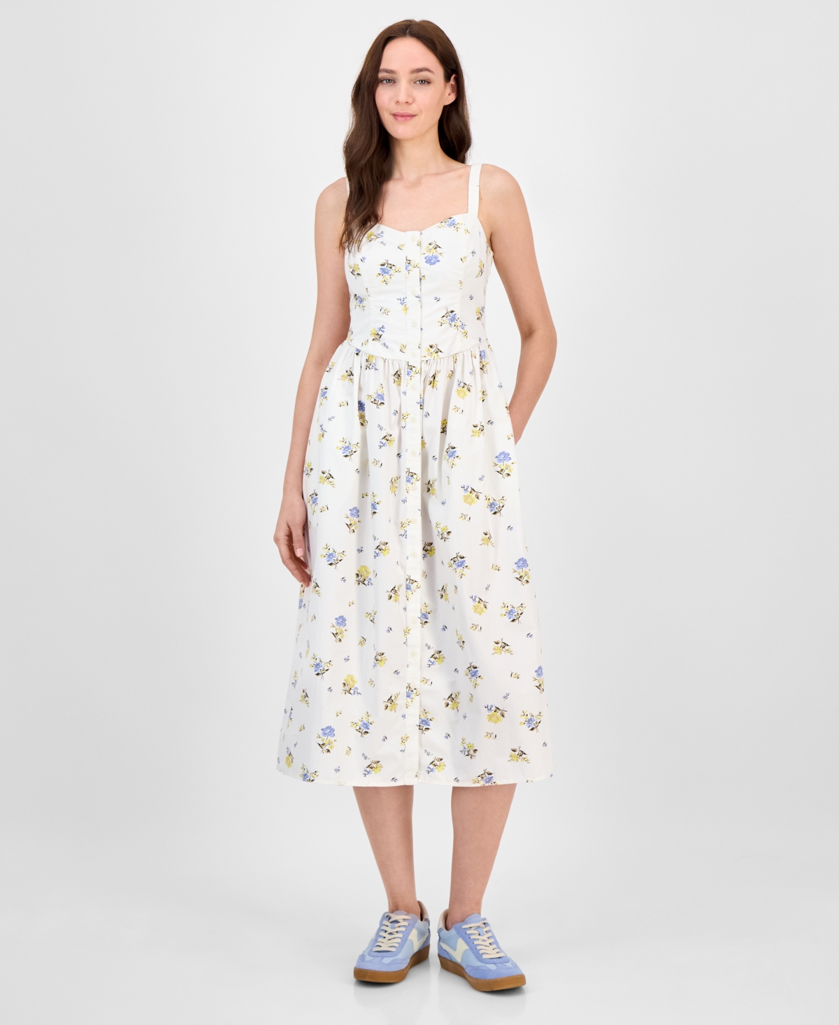 Click here for Levis Womens Adore Sweetheart-Neck Midi Dress - De... prices