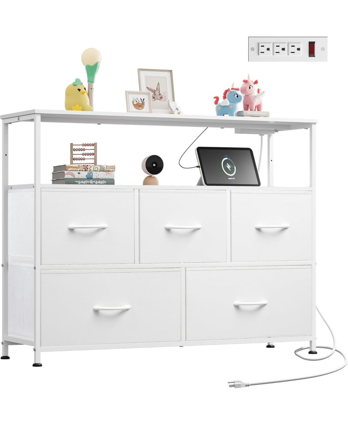 Click here for 5-Drawer Dresser with Charging Station for Bedroom... prices