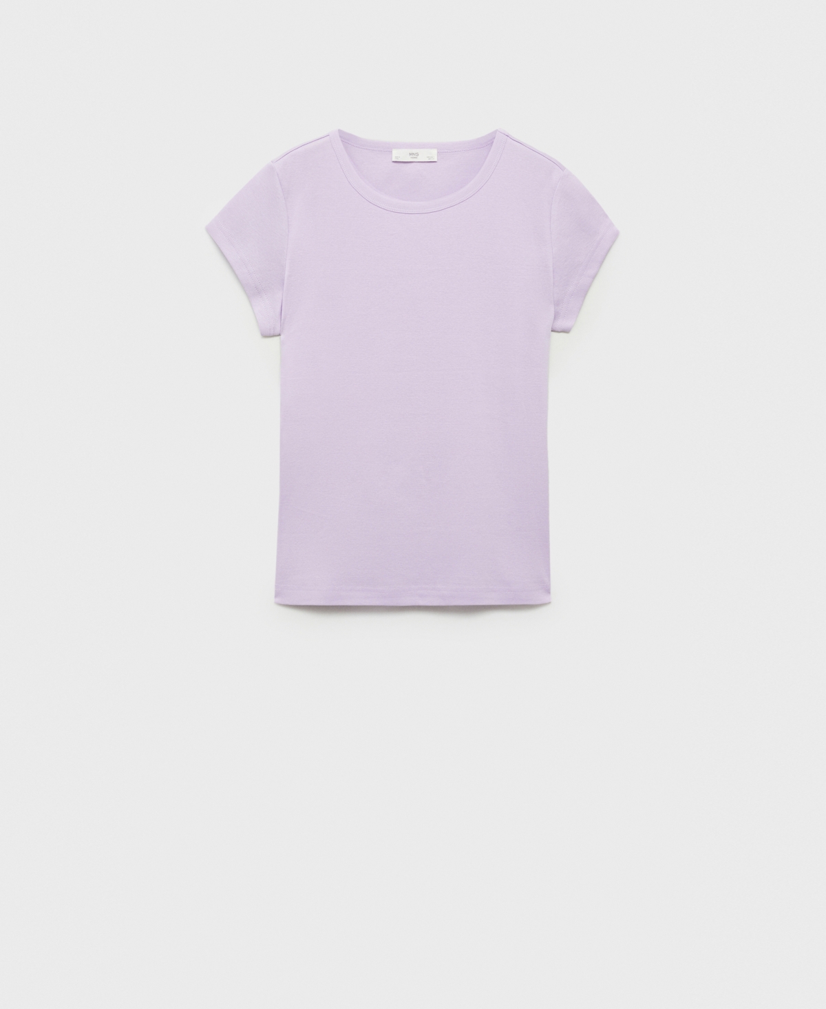 Click here for Mango Womens Cotton Short Sleeve T-Shirt - Lilac prices