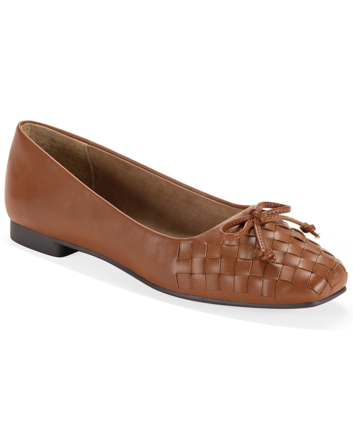 Click here for Style & Co Womens Baileyy Woven Snip Toe Ballet Fl... prices
