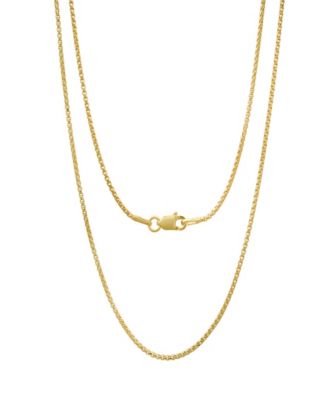 Steeltime Unisex 14K Gold Plated Box Chain Necklace - Macy's