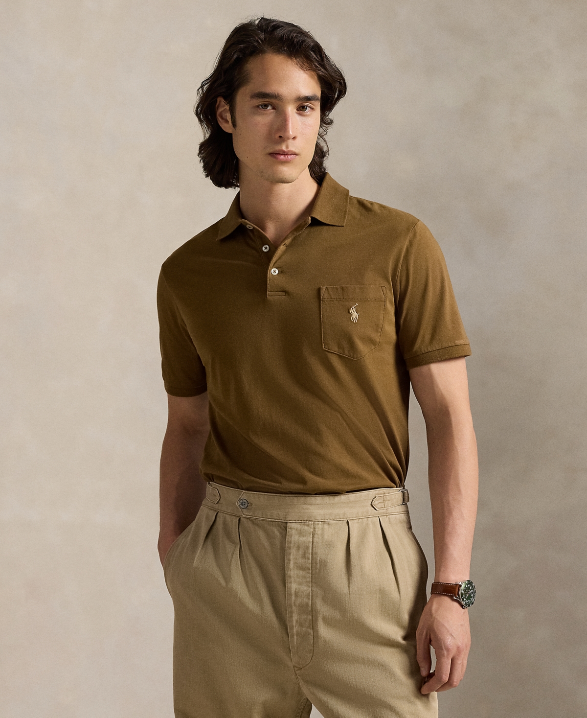 Click here for Polo Ralph Lauren Mens Classic-Fit Jersey Pocket P... prices