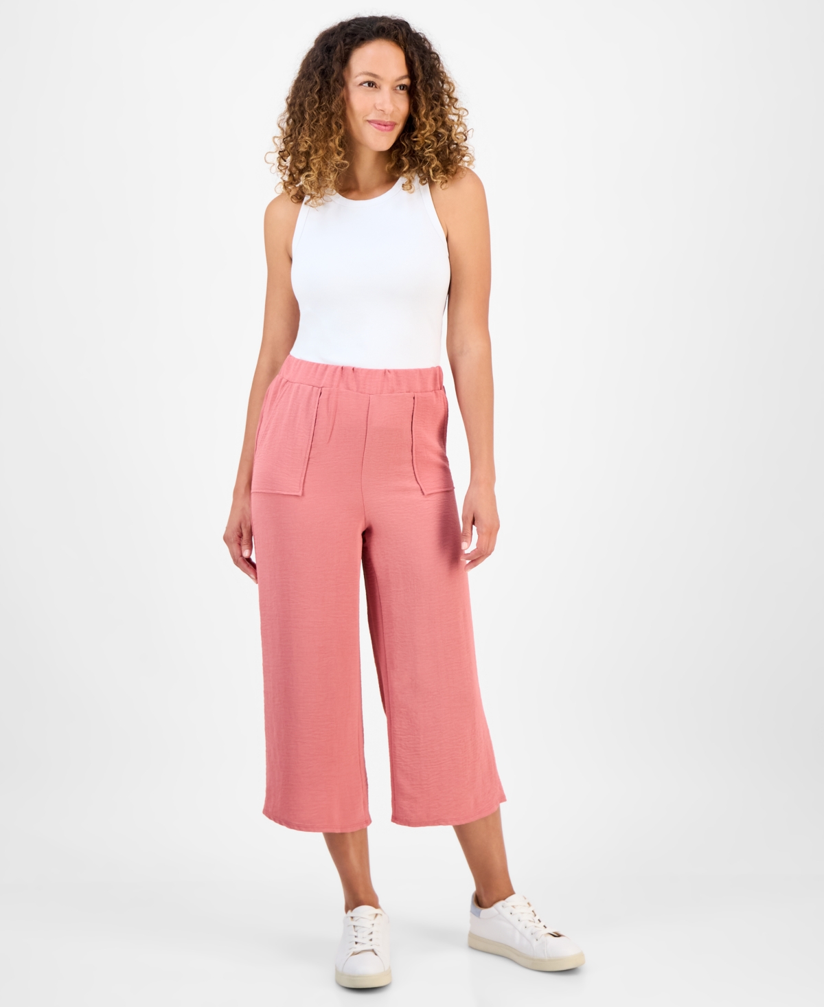 Click here for Style & Co Petite High-Rise Pull-On Wide-Leg Pants... prices