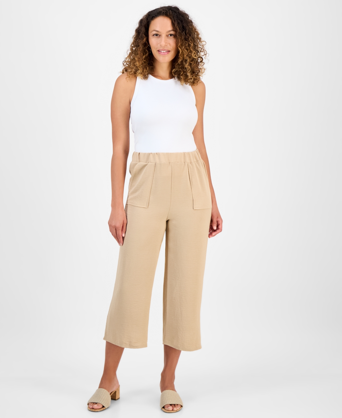 Click here for Style & Co Petite High-Rise Pull-On Wide-Leg Pants... prices