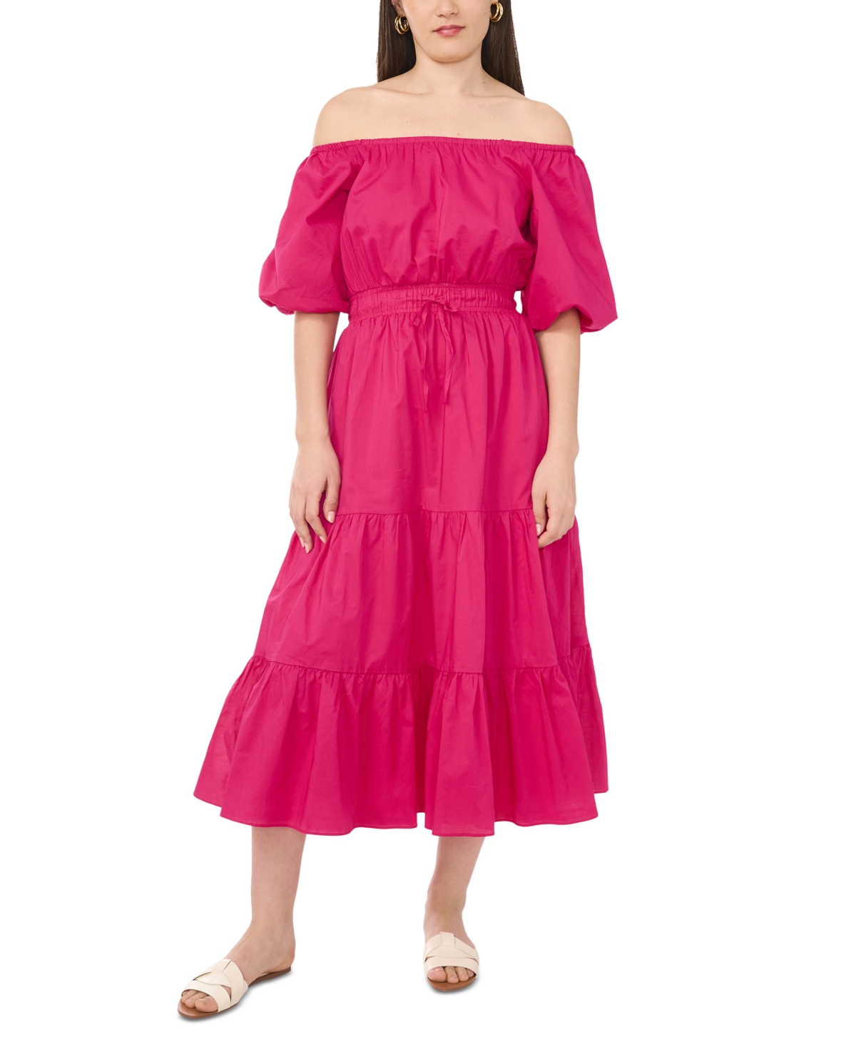 Click here for Vince Camuto Womens Off-The-Shoulder Tiered Maxi D... prices