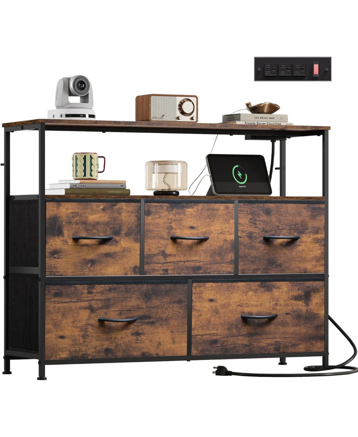 Click here for 5-Drawer Dresser with Charging Station for Bedroom... prices