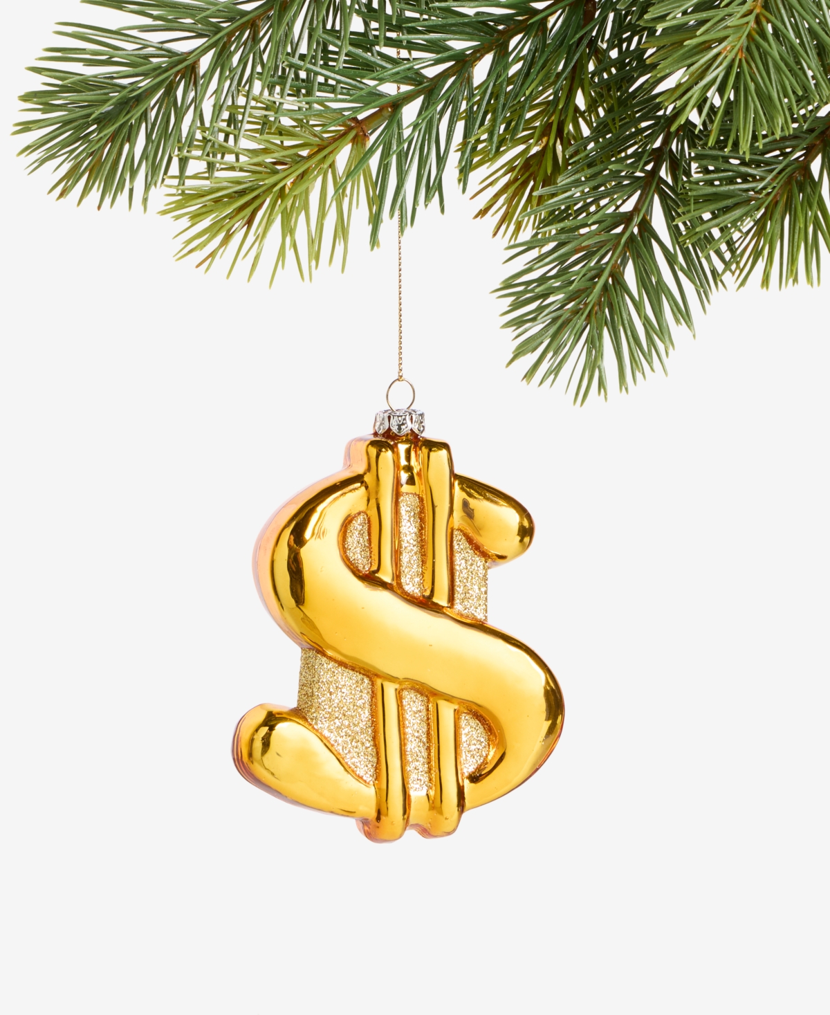 Click here for Holiday Lane Eclectic Charm Glass Dollar Sign Orna... prices