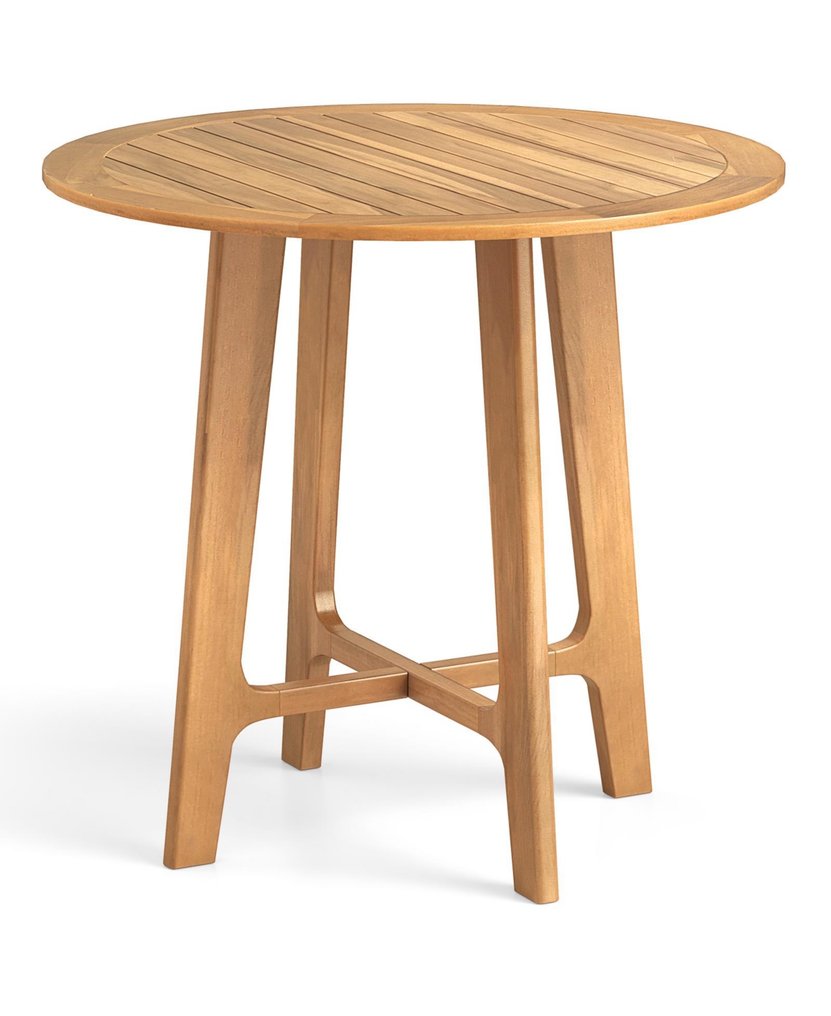 Click here for Patio Dining Table with Slatted Tabletop and X-sha... prices
