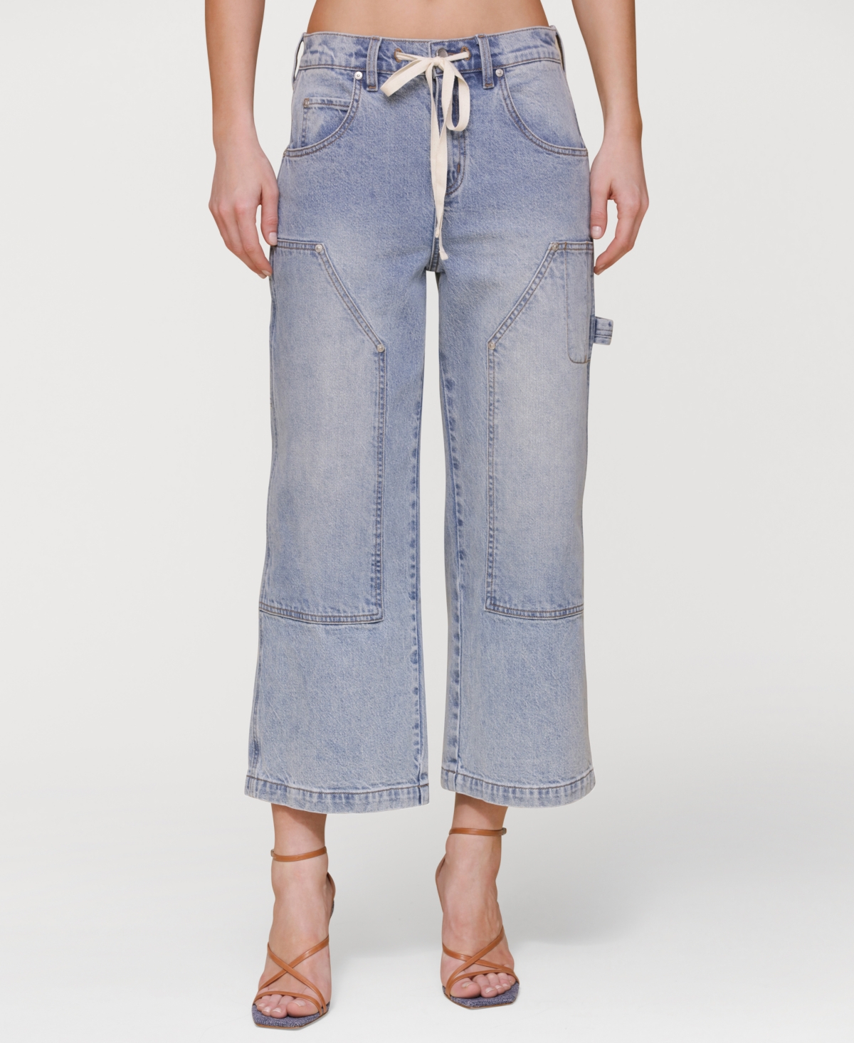 Click here for Avec Les Filles Womens Drawstring Cropped Utility... prices