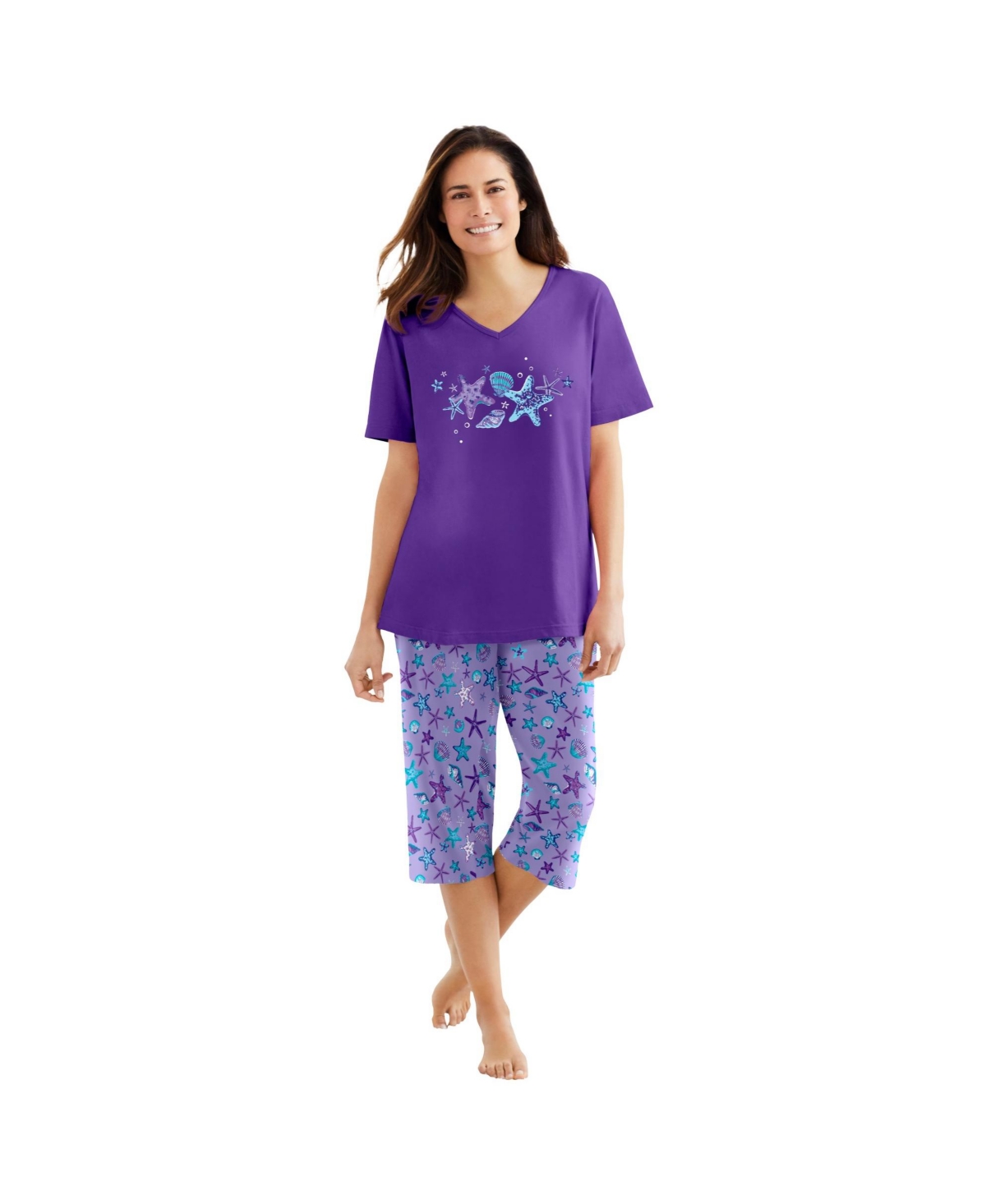 Click here for Dreams & Co. Womens 2-Piece Capri Pj Set - Soft ir... prices