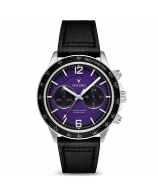Vincero Men s Apex 42mm Chronograph Watch – Ultraviolet Purple Dial ...