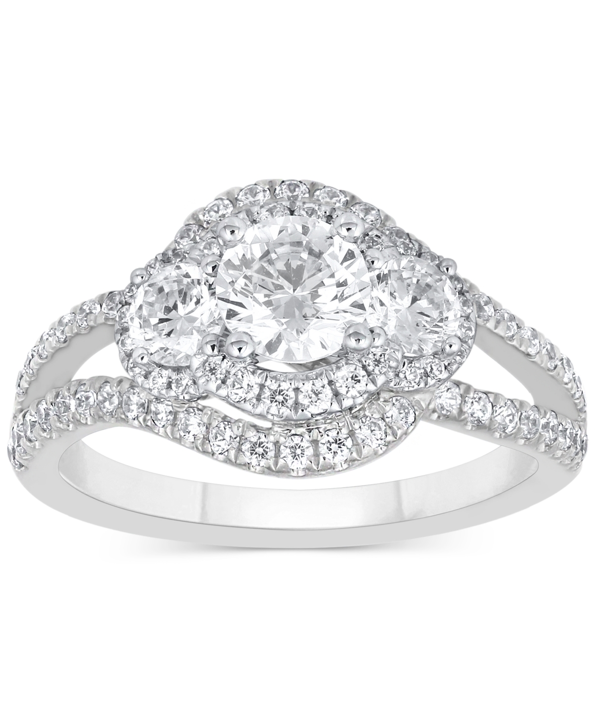 Click here for Diamond Halo Ring (1-1/2 ct. t.w.) in 14k White or... prices