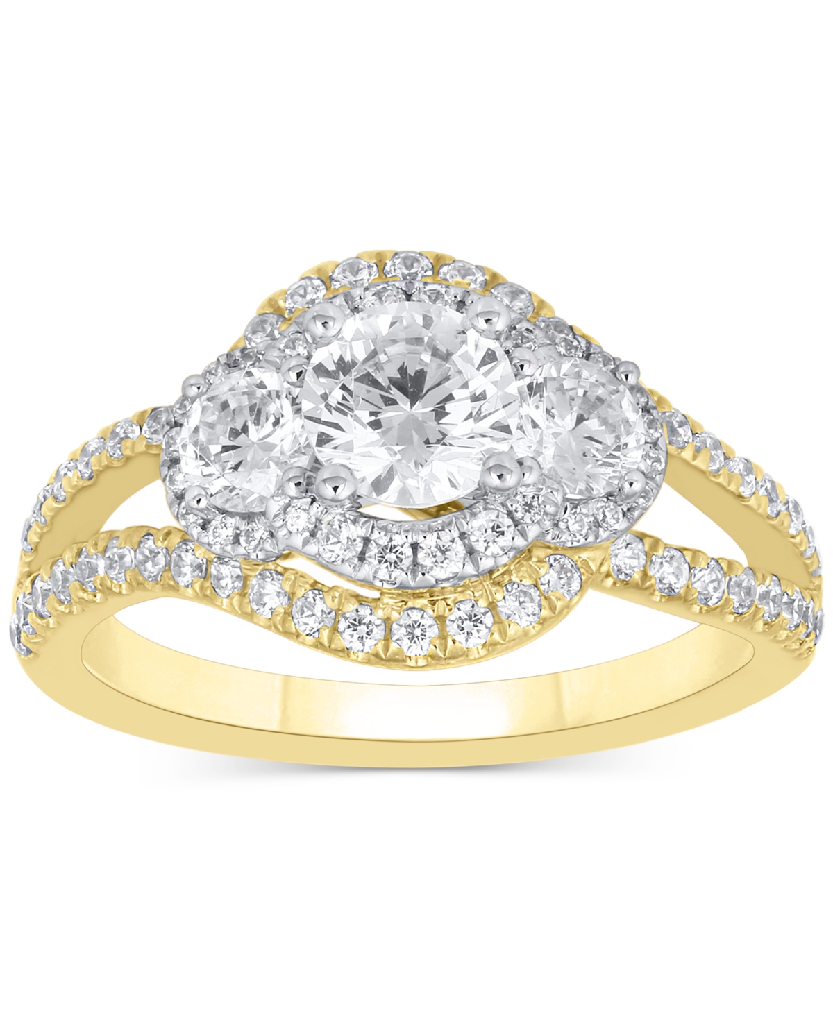 Click here for Diamond Halo Ring (1-1/2 ct. t.w.) in 14k White or... prices