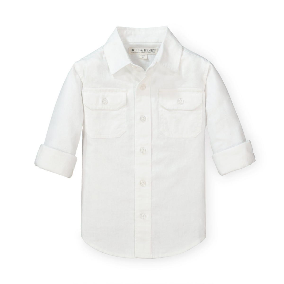 Click here for Hope & Henry Baby Boys Linen Classic Button Down S... prices