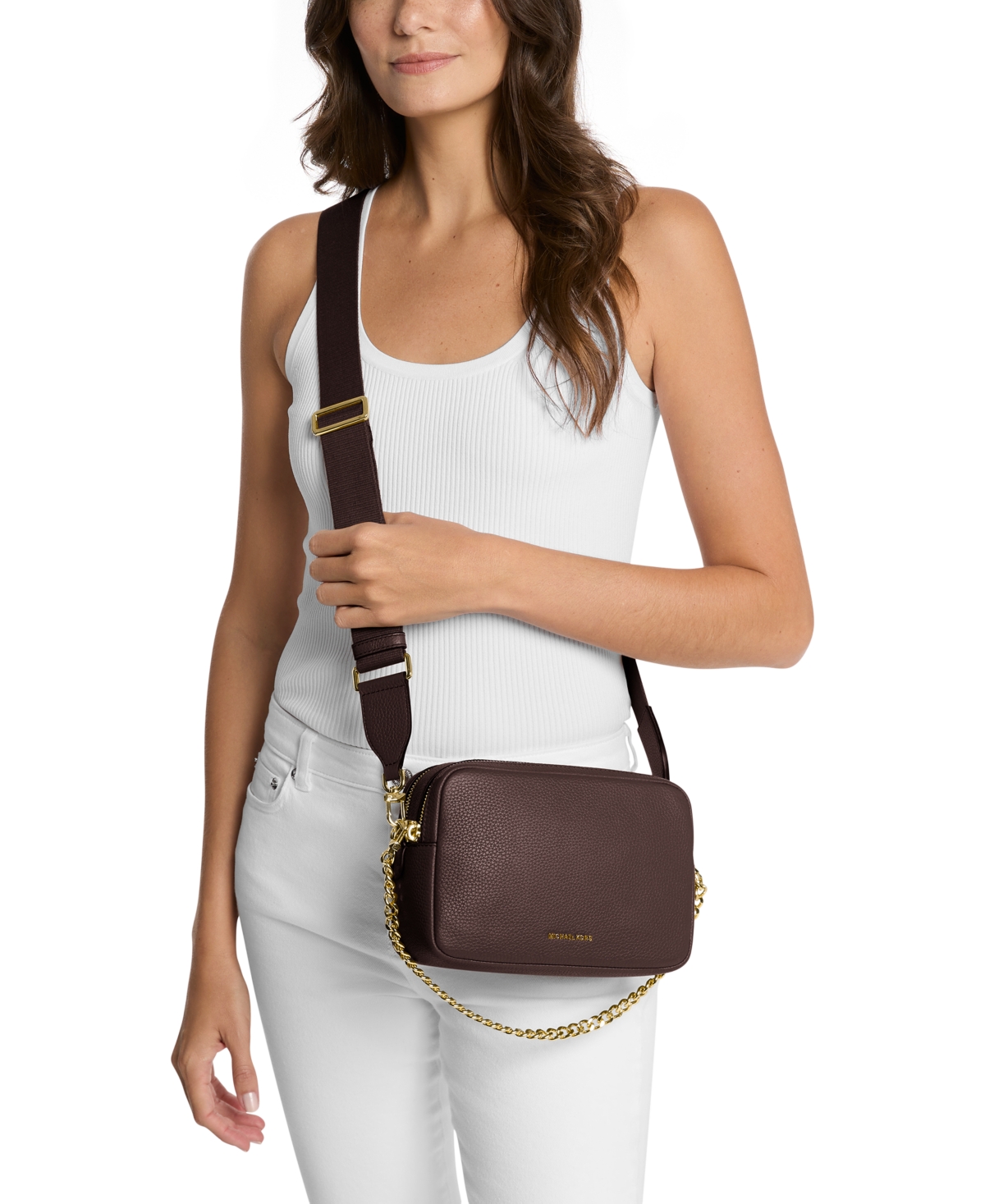 Click here for Michael Kors Bryant Medium Leather Double Zip Chai... prices