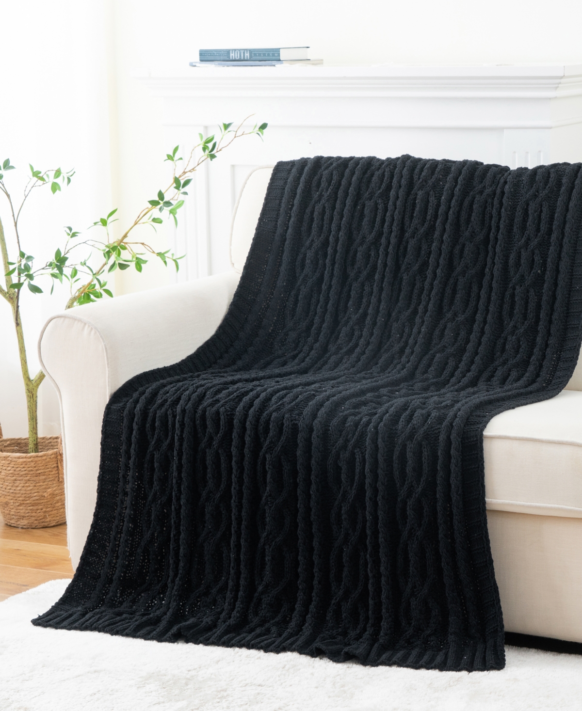 Click here for Battilo Lifestyle Cable Knit Chenille Throw  51 x... prices