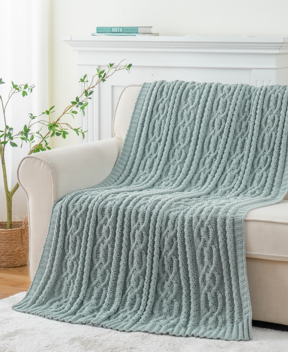 Click here for Battilo Lifestyle Cable Knit Chenille Throw  51 x... prices