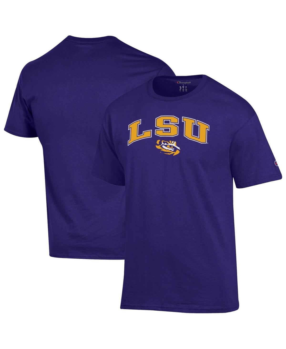 Click here for Champion Mens Purple Lsu Tigers Arch Over Logo T-S... prices