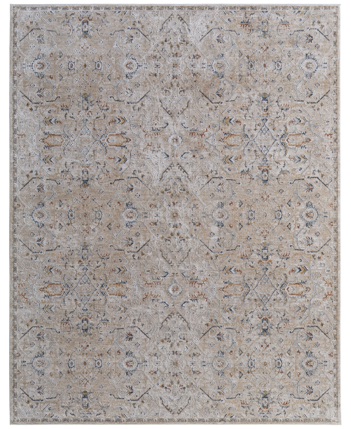 Click here for Feizy Pasha 39M6F 710x103 Area Rug - Taupe  Blue prices