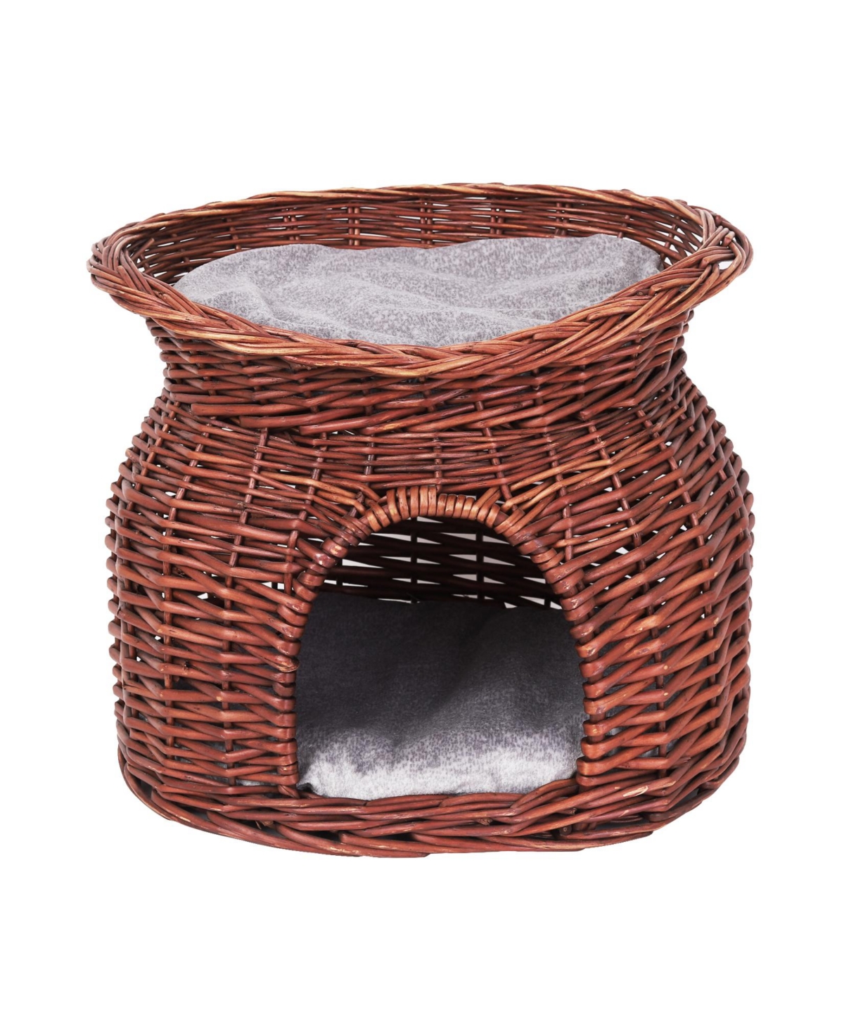 Click here for Bingopaw 2-Tier Elevated Cat Bed Wicker Ratten Cat... prices