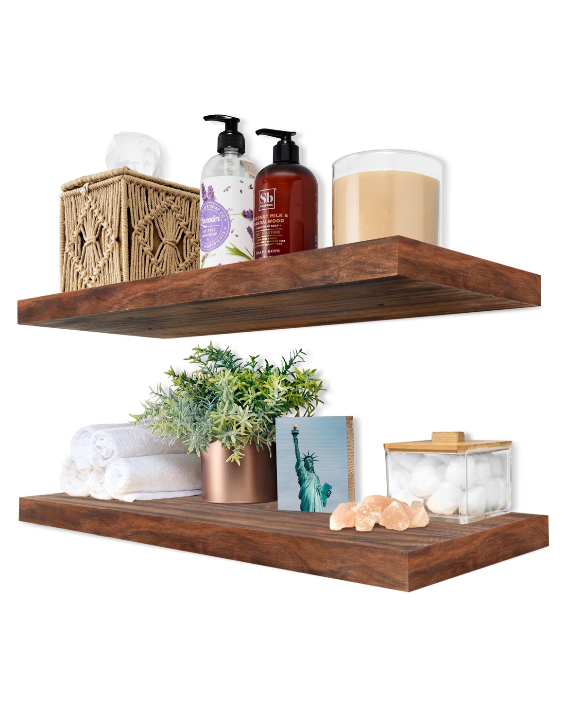 Click here for Sorbus 2 Pack 24 Solid Wood Floating Shelves - for... prices