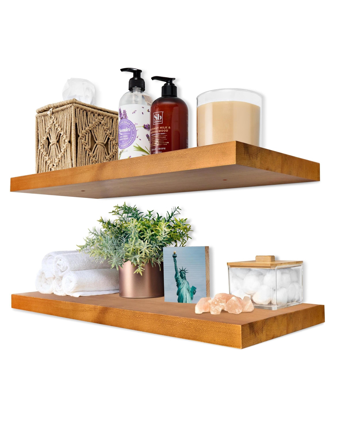 Click here for Sorbus 2 Pack 24 Solid Wood Floating Shelves - for... prices