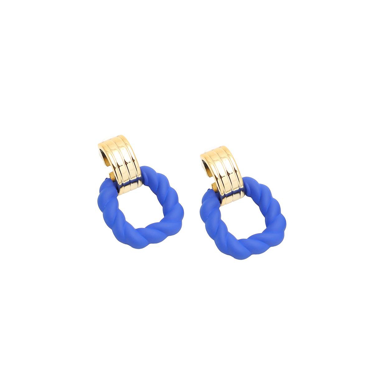 Click here for Sohi Womens Blue Rope Drop Earrings - Blue prices