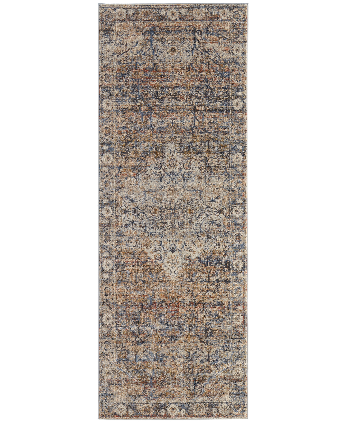 Click here for Feizy Kaia 39GMF 26x12 Runner Area Rug - Tan  Oran... prices