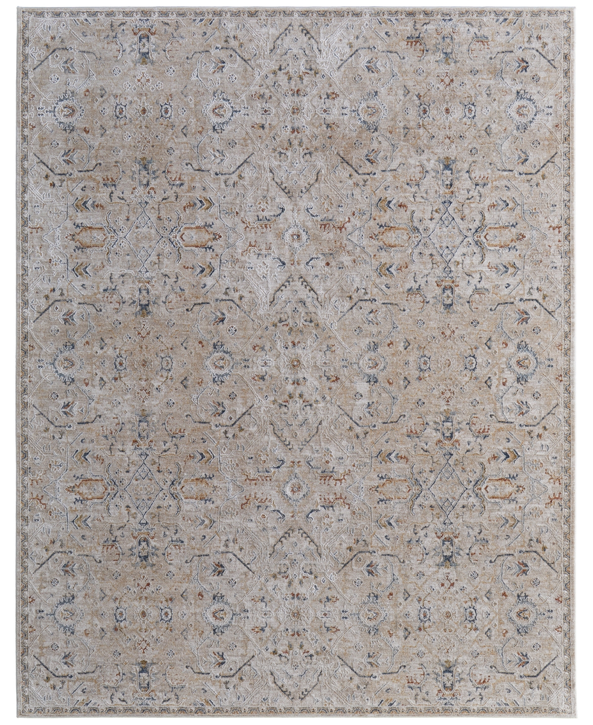 Click here for Feizy Pasha 39M6F 5x76 Area Rug - Taupe  Blue prices