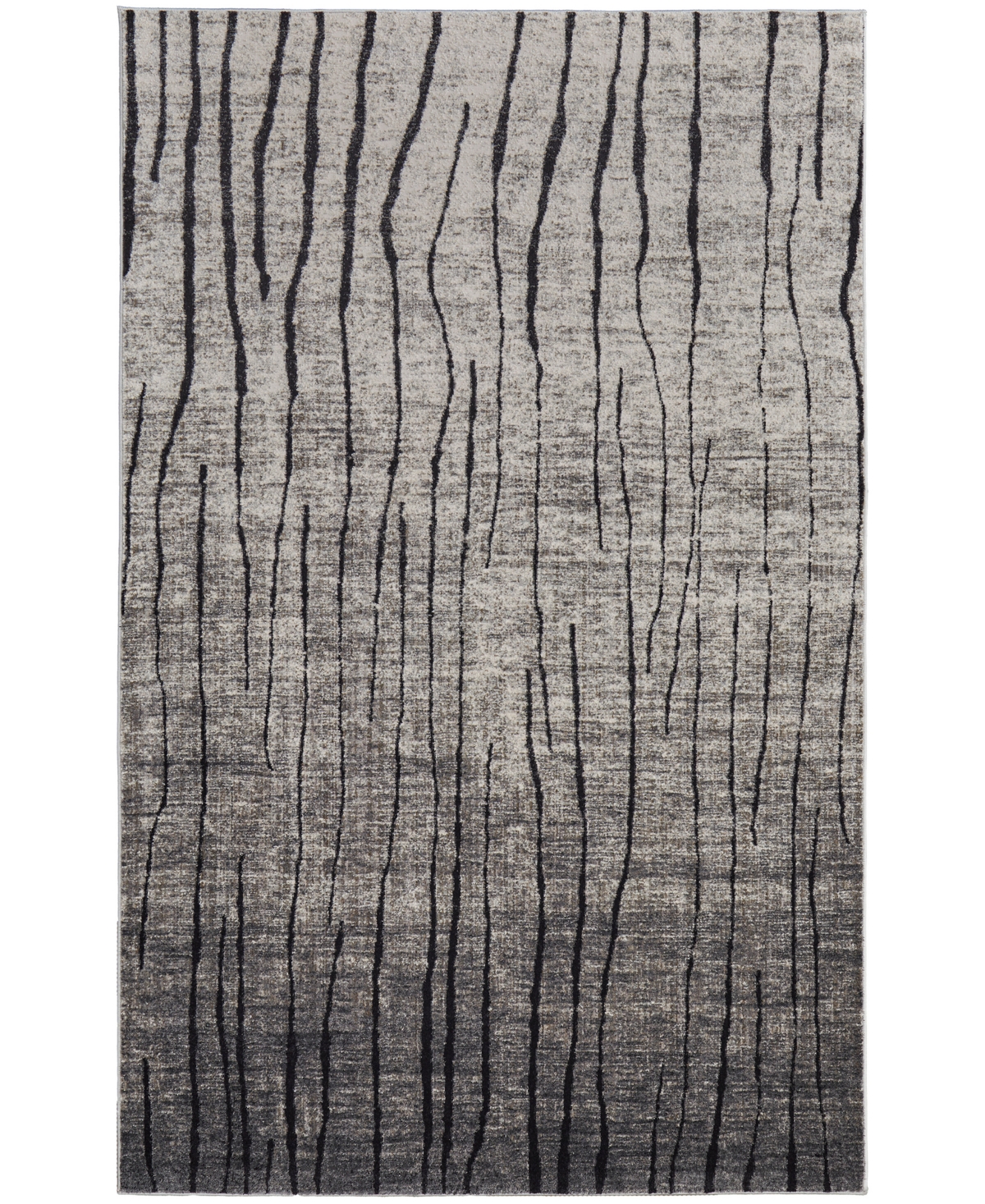 Feizy Kano 39LIF 22x3 Area Rug - Gray  Black