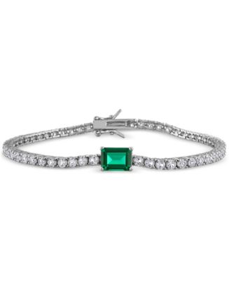 Lab-Created Emerald (1-1/2 ct. t.w.) & Lab-Created White Sapphire (5-1/ ...