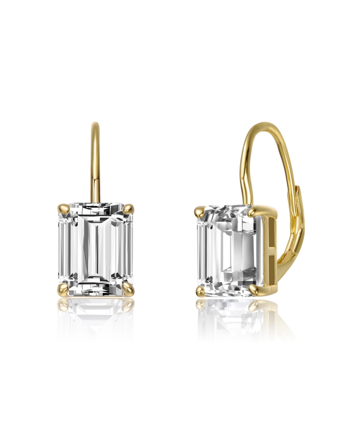 Click here for Genevive Sterling Silver 14K Gold Plated with Clea... prices
