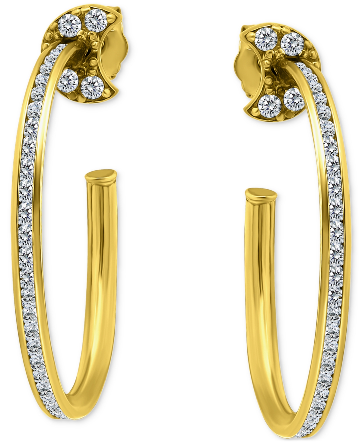 Click here for Giani Bernini Cubic Zirconia Crescent Moon Small H... prices