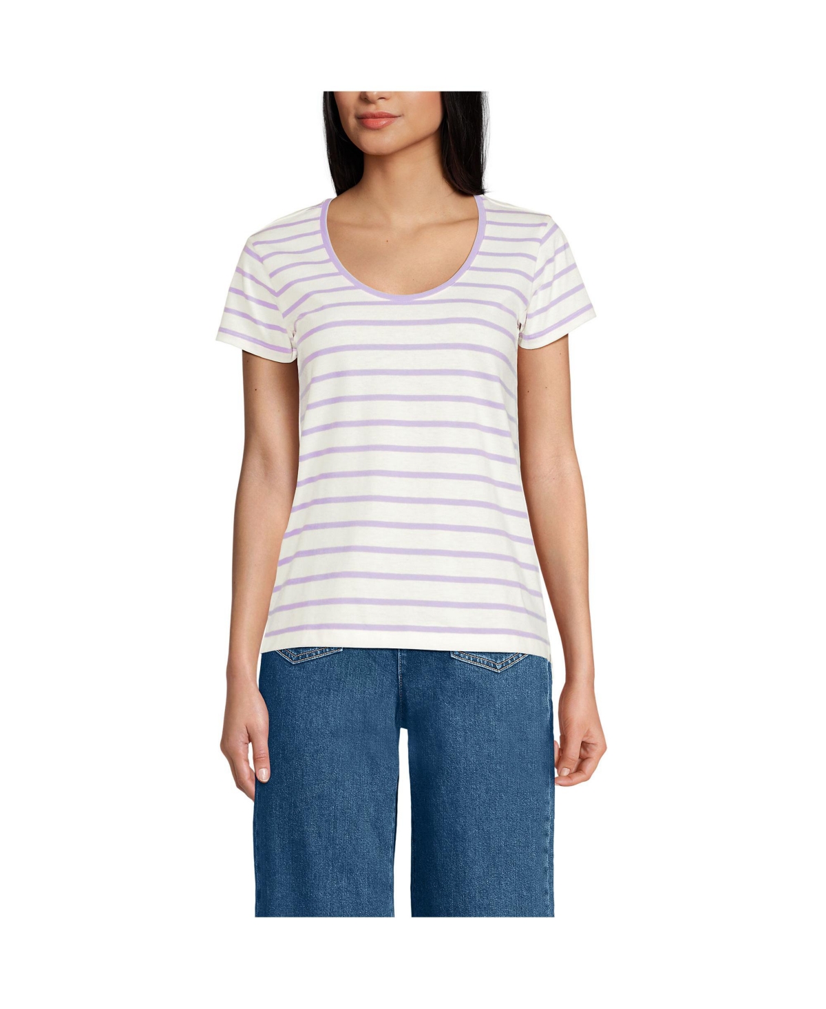 Click here for Lands End Womens Supima Cotton Tall Short Sleeve S... prices